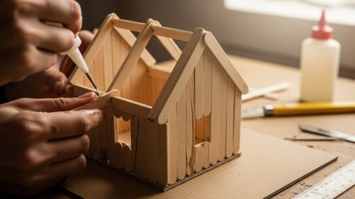 Cara Membuat Miniatur Rumah dari Kardus & Stik Es Krim DIY - ReadMore.id